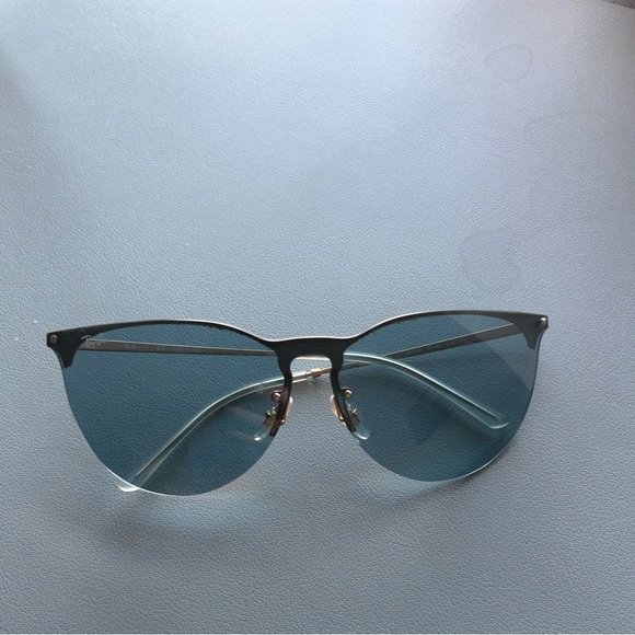 Ray-Ban | Accessories | Rayban Silver Frame Blue Lens Sunglasses | Poshmark